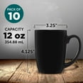 Curved Java Coffee Mug Set - 10 Pack - 12 Oz. - Stoneware Restaurant ...