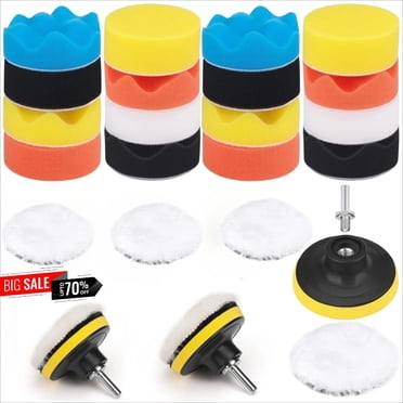"3"" Professional Buffing Pad Kit, 4 Styles Polishing Pads, Backing ...