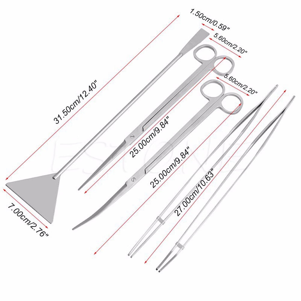 Aquarium Tools Kit Aquascaping Aquatic Plant Tweezers Scissors ...