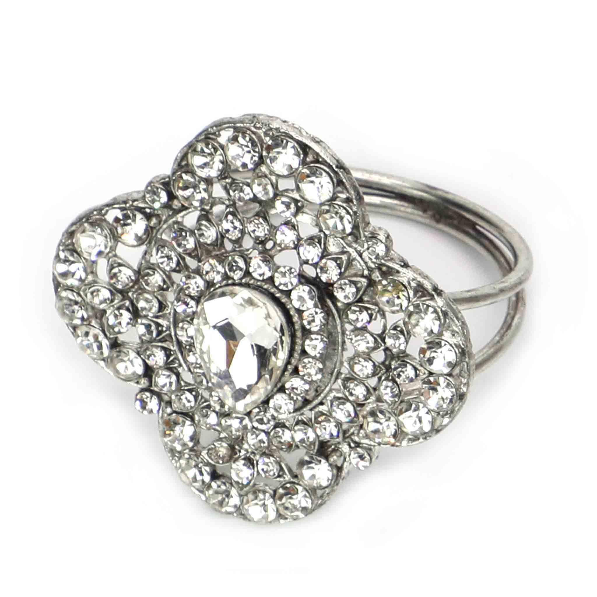 Bold & Beautiful Jeweled Napkin RingColor: SilverSize: 2.20"x2"Set of 4 ...