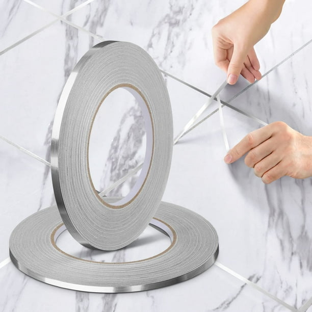 Set of 2 rolls（0.5cm*50m）- Decorative Adhesive Tape, Tile Joint ...