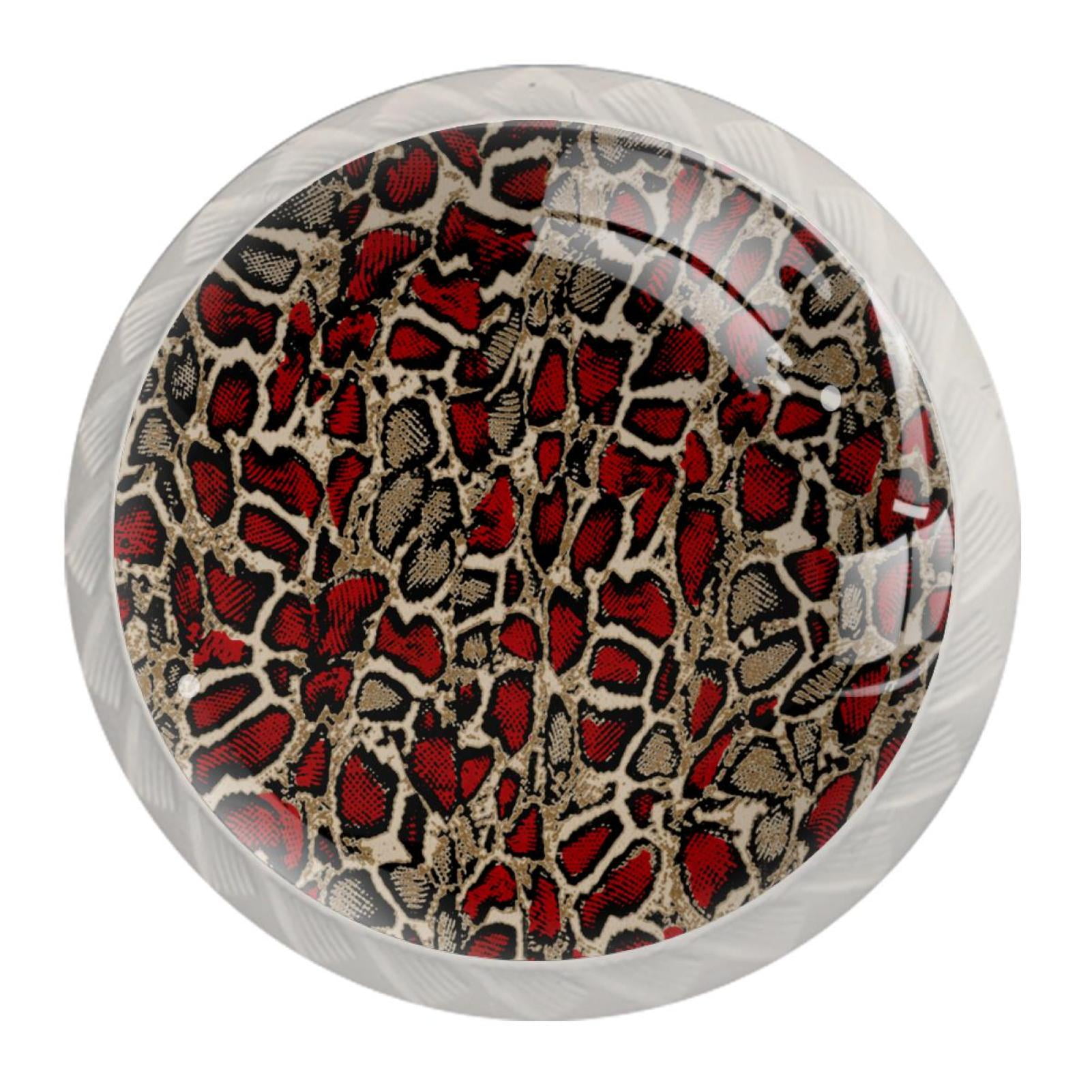 4 Pcs Animal Skin Texture Knobs for Kitchen Cabinet Cupboard Dresser ...