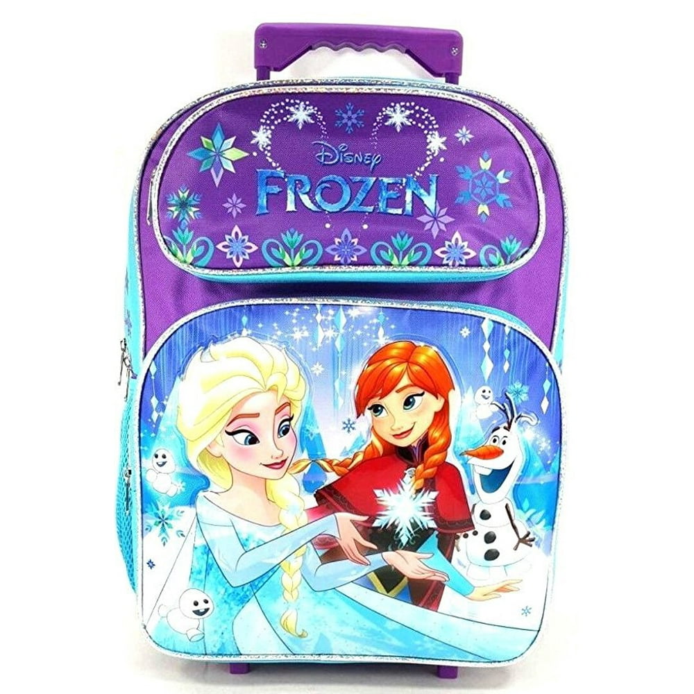 Disney - Frozen Girls Elsa, Anna & Olaf 16 Rolling Canvas Purple School ...