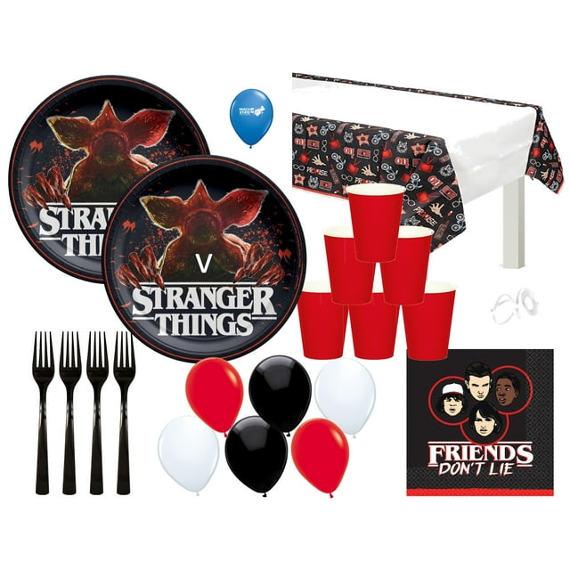 Stranger Things Party Supply Pack with Plates, Napkins, Cups, Table ...