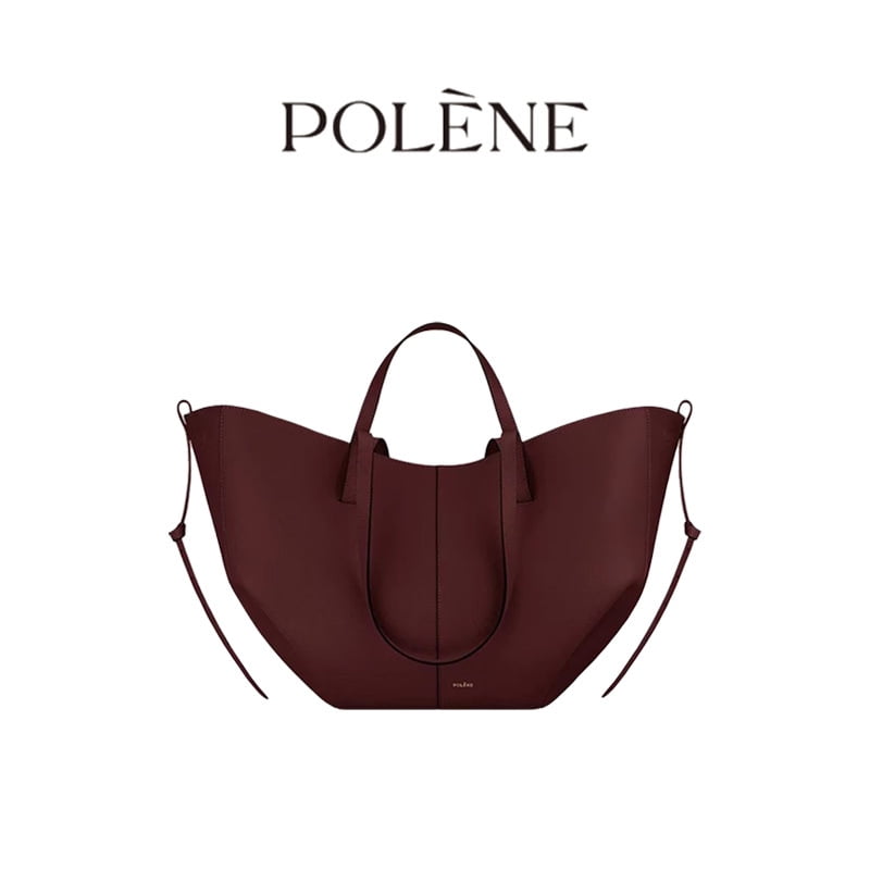 Click here for Zhh Large-Capacity Cowhide Tote Bag In Black Cherr... prices