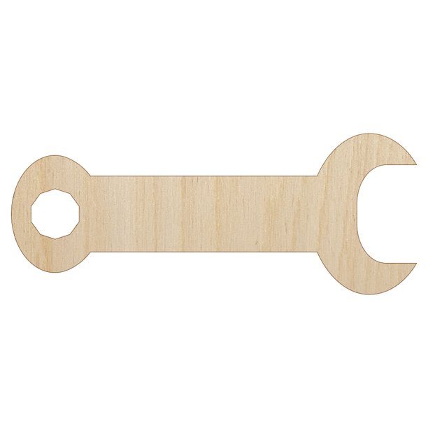 Wrench Solid Wood Shape Unfinished Piece Cutout Craft DIY Projects - 4. ...