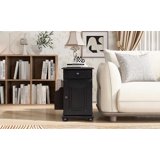 Euroco Multifunctional End Table with Pull-Out Tray, USB Ports, Power ...