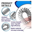 Spiral Binding Coils 150 Pack, 4:1 Pitch Plastic Coils - 6 Sizes (1/4 ...