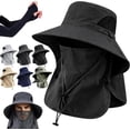 Breathable Fisherman Hat with Detachable Face Mask, 2026 New Fisherman ...