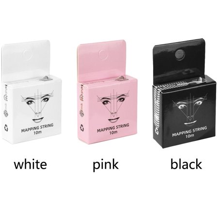 10m Microblading Pre-Inked Mapping String White White Pink Pink Black ...