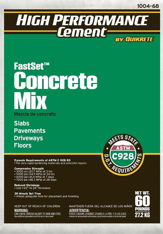 Quikrete FastSet Concrete Mix 60 lb. - Walmart.com