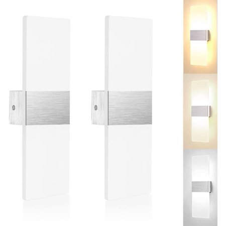 HEIBIN LED Wall Sconce for Bedroom 3 Color Temperature 6W Modern Indoor ...