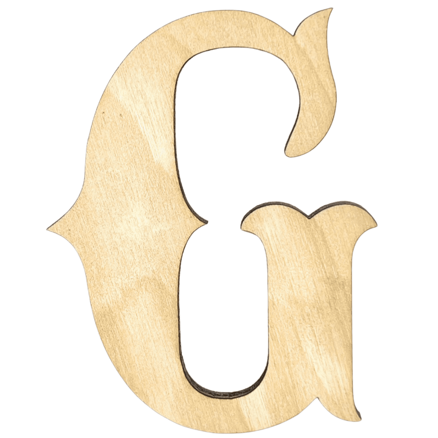 Krafty Supply 14" Tall Birch Plywood Letter G |1/4" Thick | Western ...