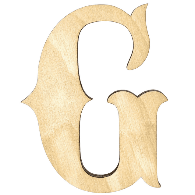 Krafty Supply 14" Tall Birch Plywood Letter G |1/4" Thick | Western ...