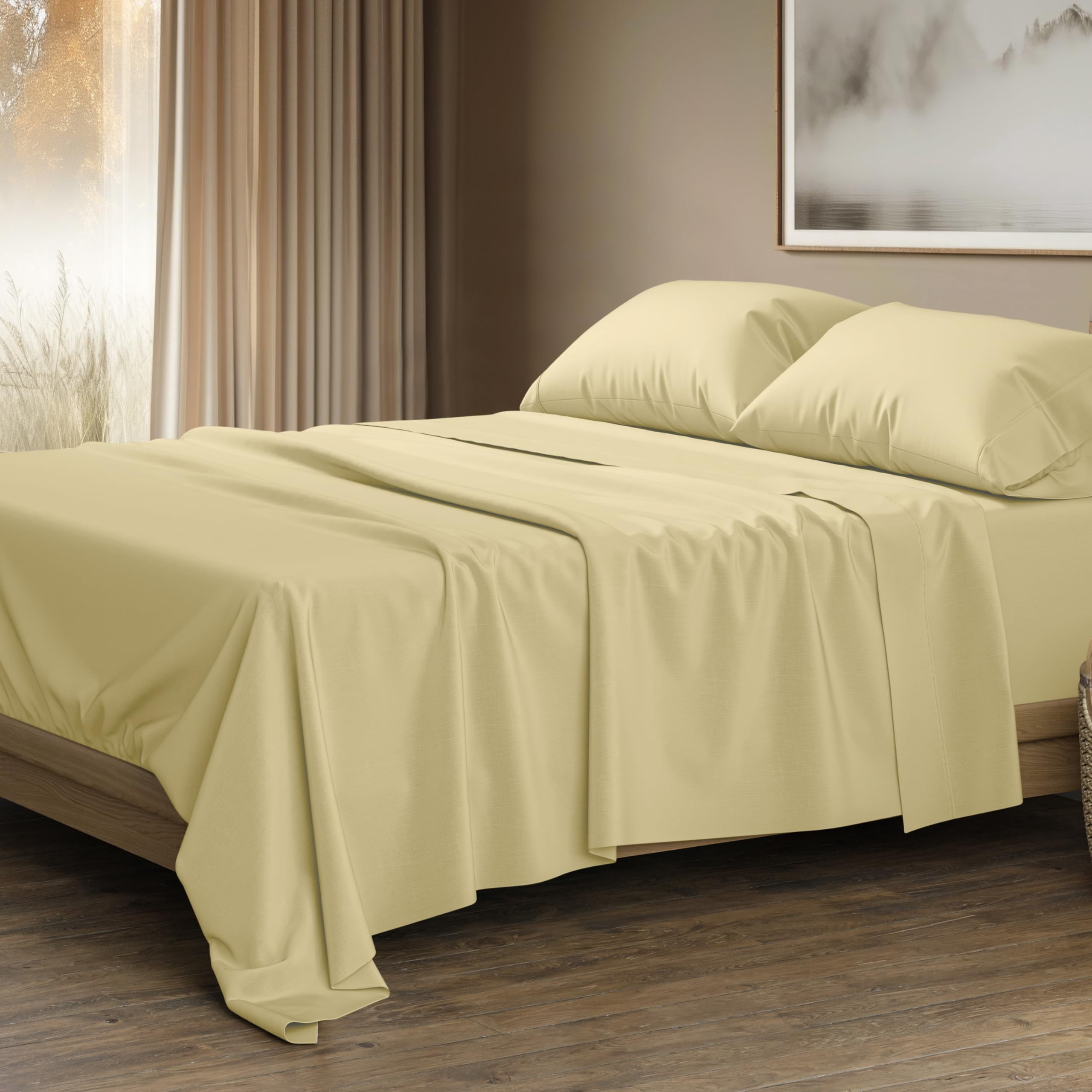 THREAD SPREAD King Sheets Set Egyptian Cotton - 1500 Thread Count 4 PC ...