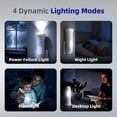 4 in 1 Emergency Lights for Home Power Failure, 3 Pcs Rechargeable LED ...