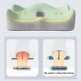 1pc Memory Foam Seat Cushion - 3D Ergonomic Support| Light Green & Grey ...