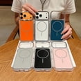 Simple Plating Magnetic Phone Case for iPhone, Compatible with (White ...