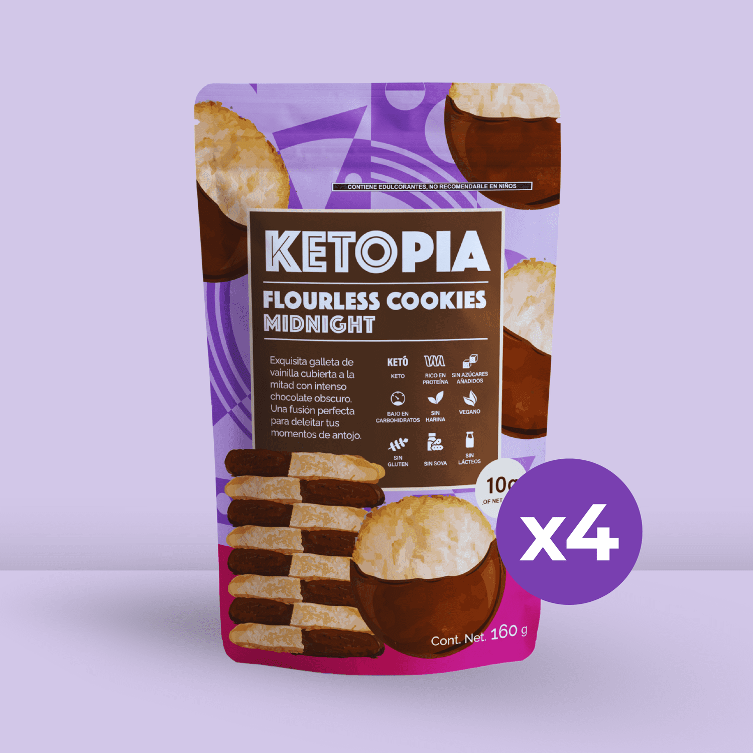 4 Pack Flourless Midnight Cookies | Walmart en línea