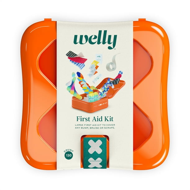 Welly Large First Aid Kit, Assorted Bandages and Ointments, 130 Count ...