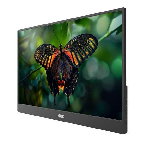 AOC 16T10 15.6” USB-C-Powered, Ultra-Slim Portable Monitor, IPS panel, Full HD 1920x1080 ...