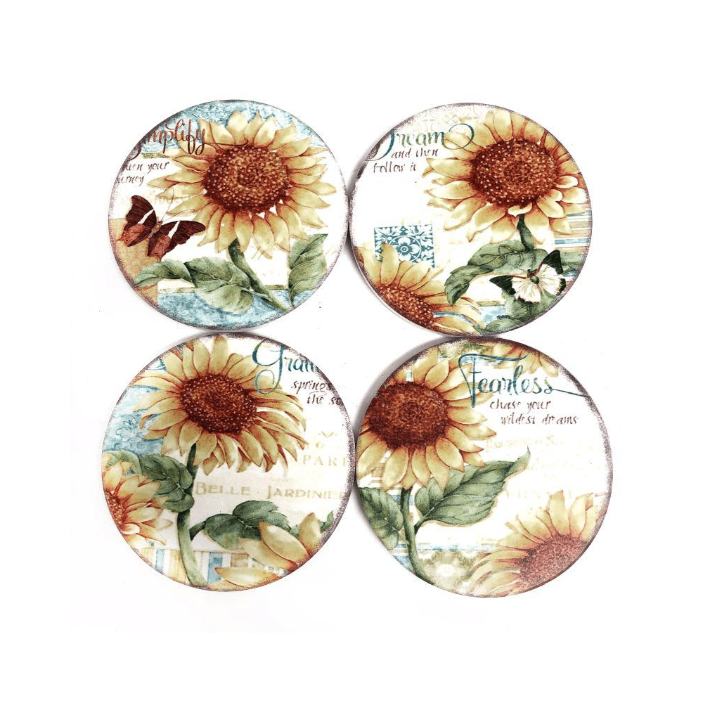 Sunflower Coaster Set | Walmart Canada