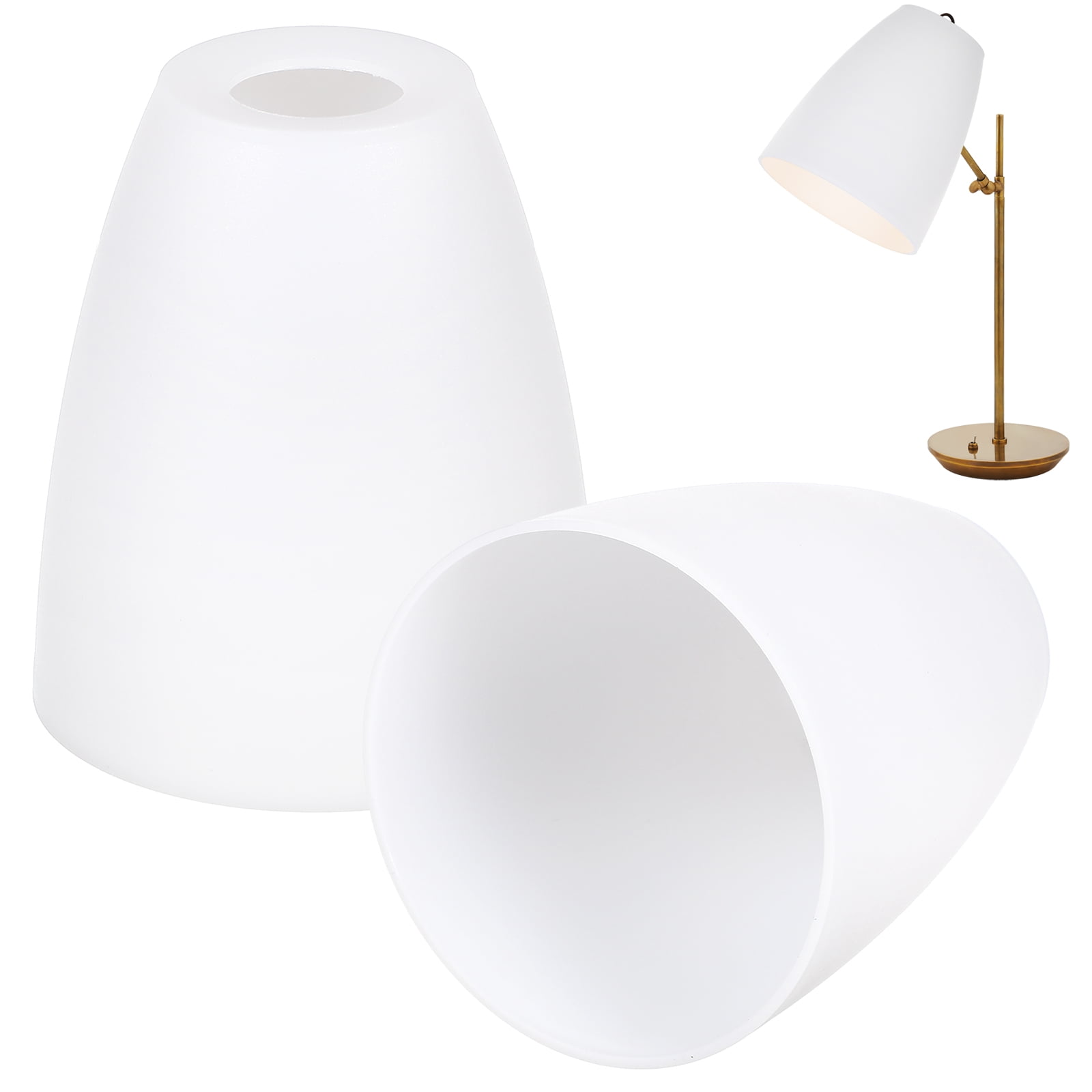 Click here for Upouart 2-Pcs White Plastic Lamp Shades - Small Re... prices