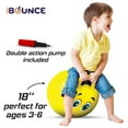 New Bounce Yellow Smiley Face Hopper Ball for Kids - Jumping Children's ...