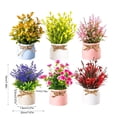 Artificial Lavender Mini Potted Plant Realistic Faux Flower Wedding ...