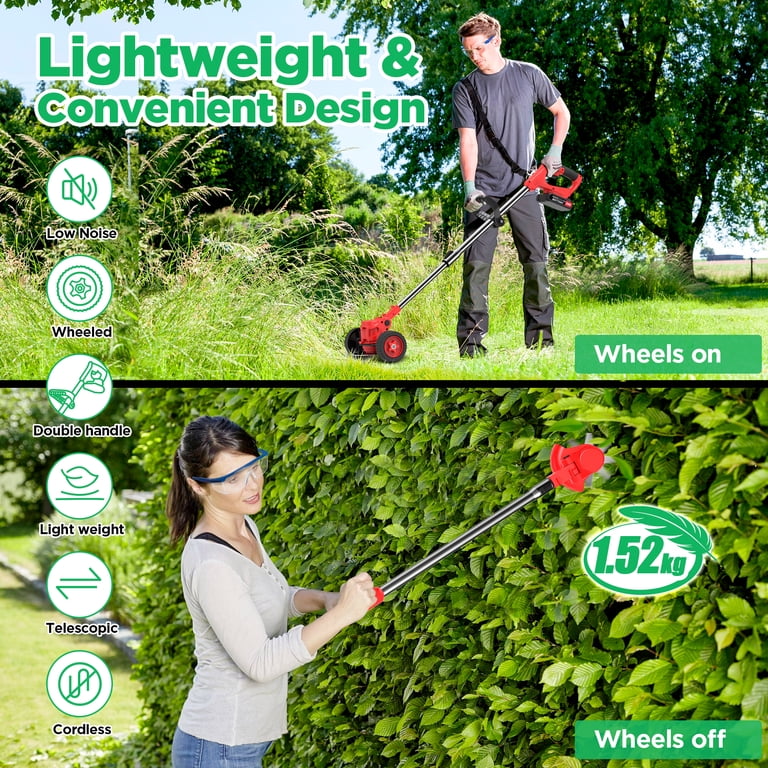 Weed Wacker String Electric Weed Wacker Battery Powered 24V, Cordless ...