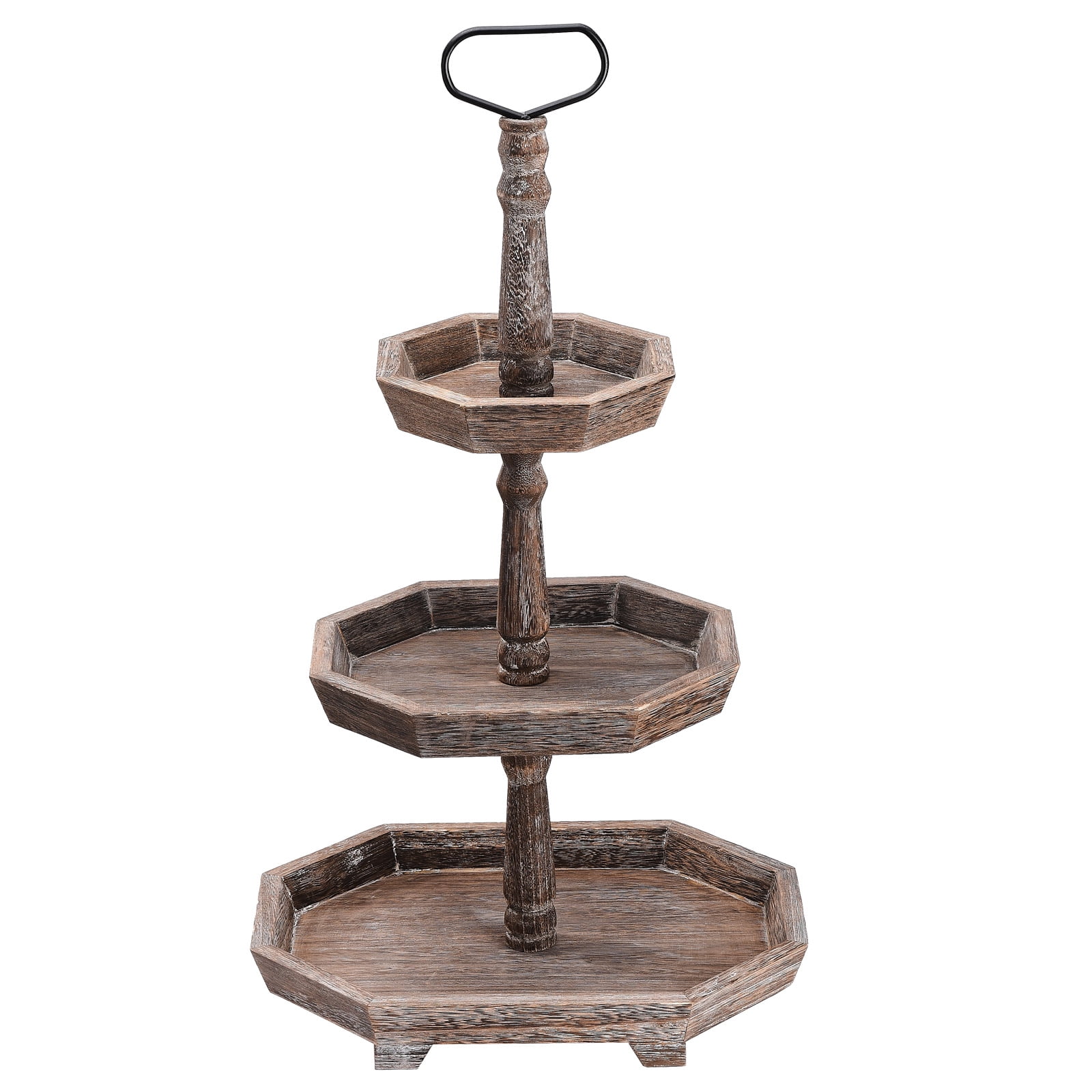 Wooden Tray Display Stand Racks Retro Do Old Style With Metal Handle ...