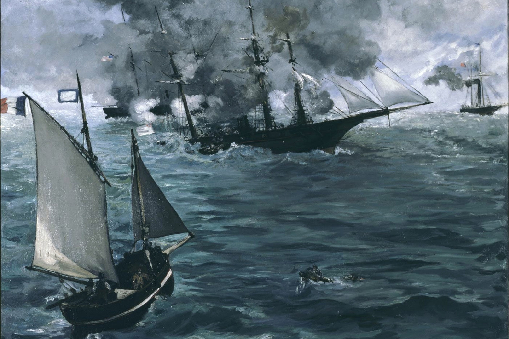 24x36 gallery poster, Battle of the USS Kearsarge and the CSS Alabama ...