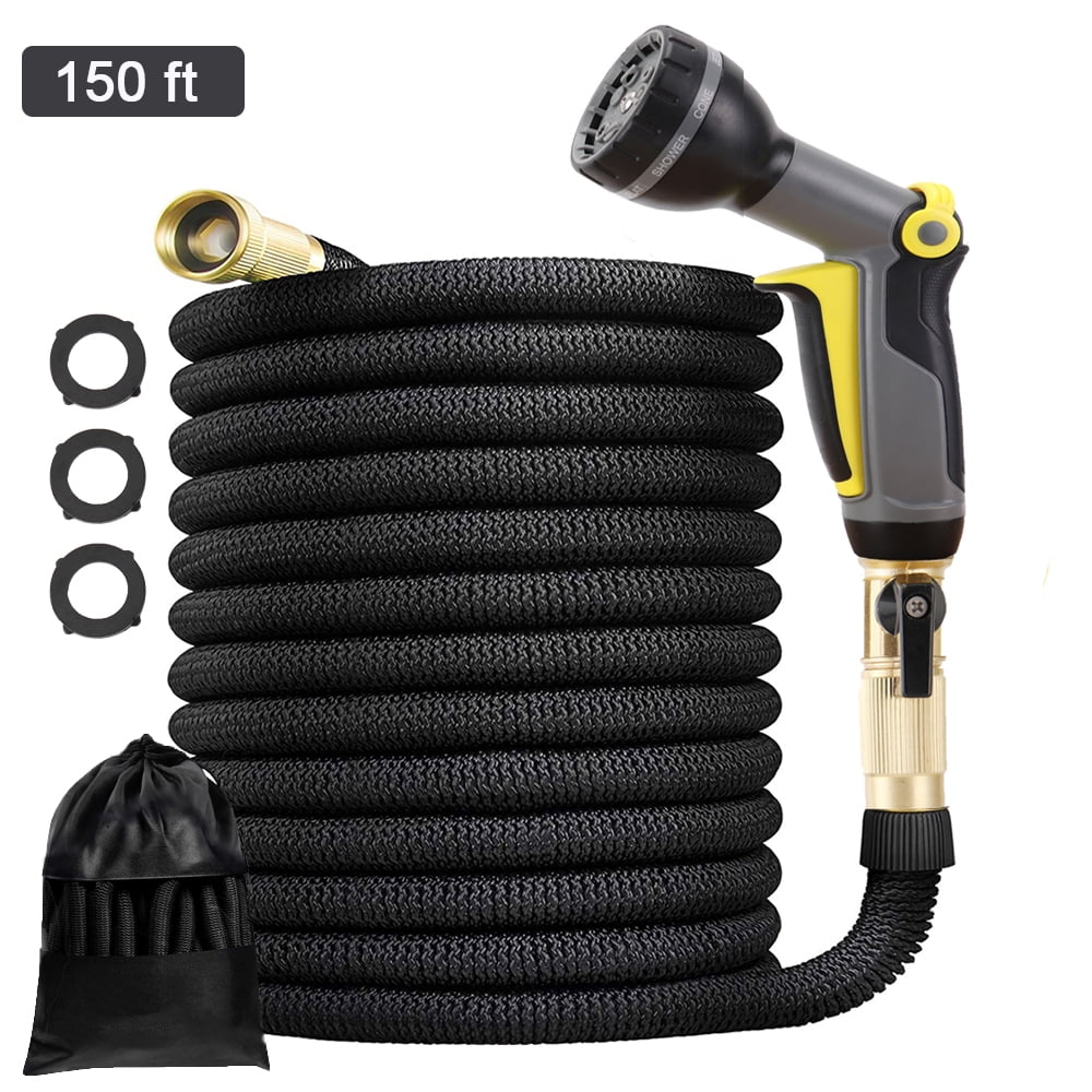 Kalgaden Expandable 150ft Flexible Garden Hose 9 Function Spray Nozzle