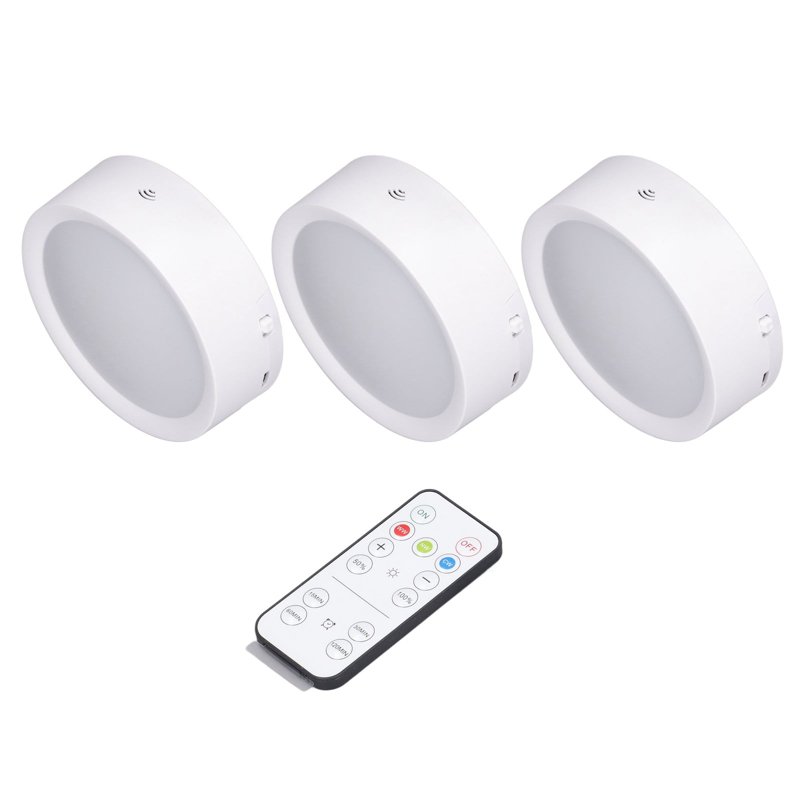 Click here for Gashomeca Led Push Light 3 Pcs Led Puck Dimmable L... prices