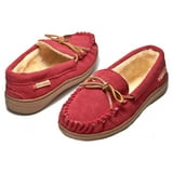 Alpine Swiss Sabine Women's Genuine Leather Suede Moccasin Slippers ...