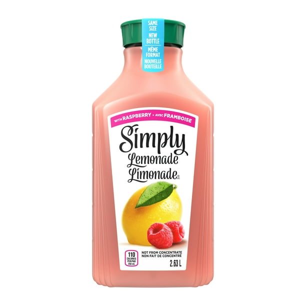 Simply Lemonade Raspberry Handle Free Bottle, 2.63 Liters, Simply ...