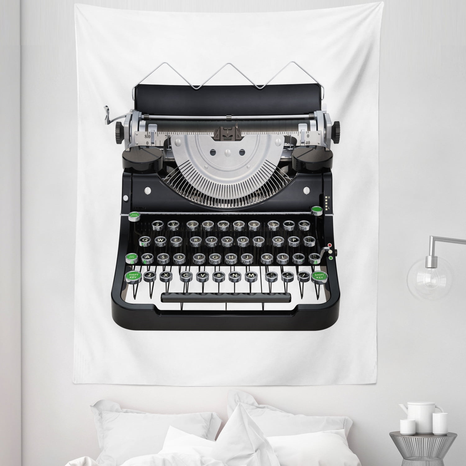 Typewriter Tapestry, Digitally Generated Illustration of Antique Device ...