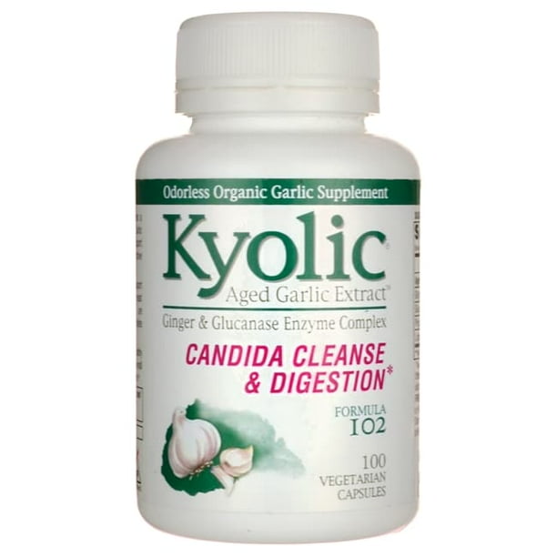 Kyolic Candida Cleanse & Digestion Formula 102 100 Veg Caps - Walmart.com