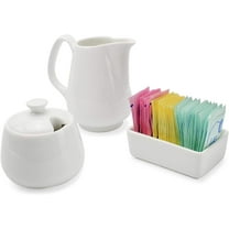 SWEEJAR Royal Ceramic Sugar and Creamer Set, 3 Piece Set with Milk ...
