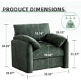 Chenille Oversized Armchair, 38.6" Wide Accent Chairs for Living Room ...