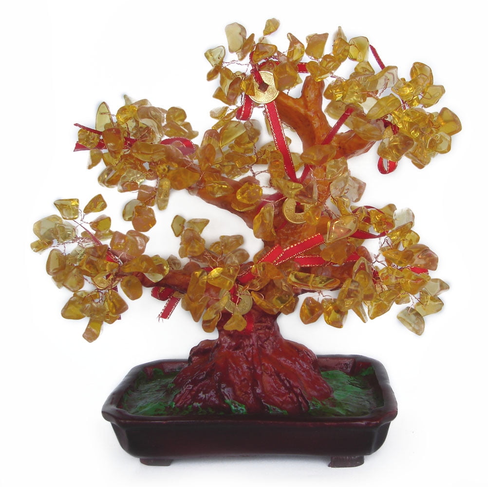Citrine Gem Tree with Coins - Walmart.com