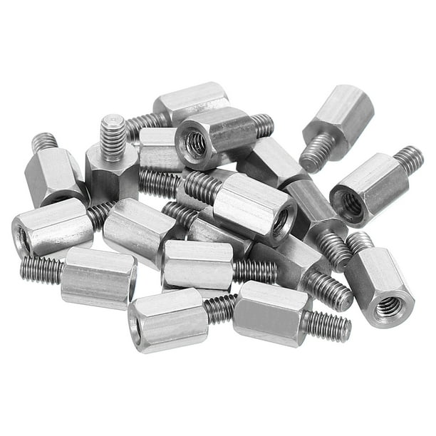 Uxcell M2.5x6mm+4mm Male-Female Hex Standoff Screws, Stainless Steel ...