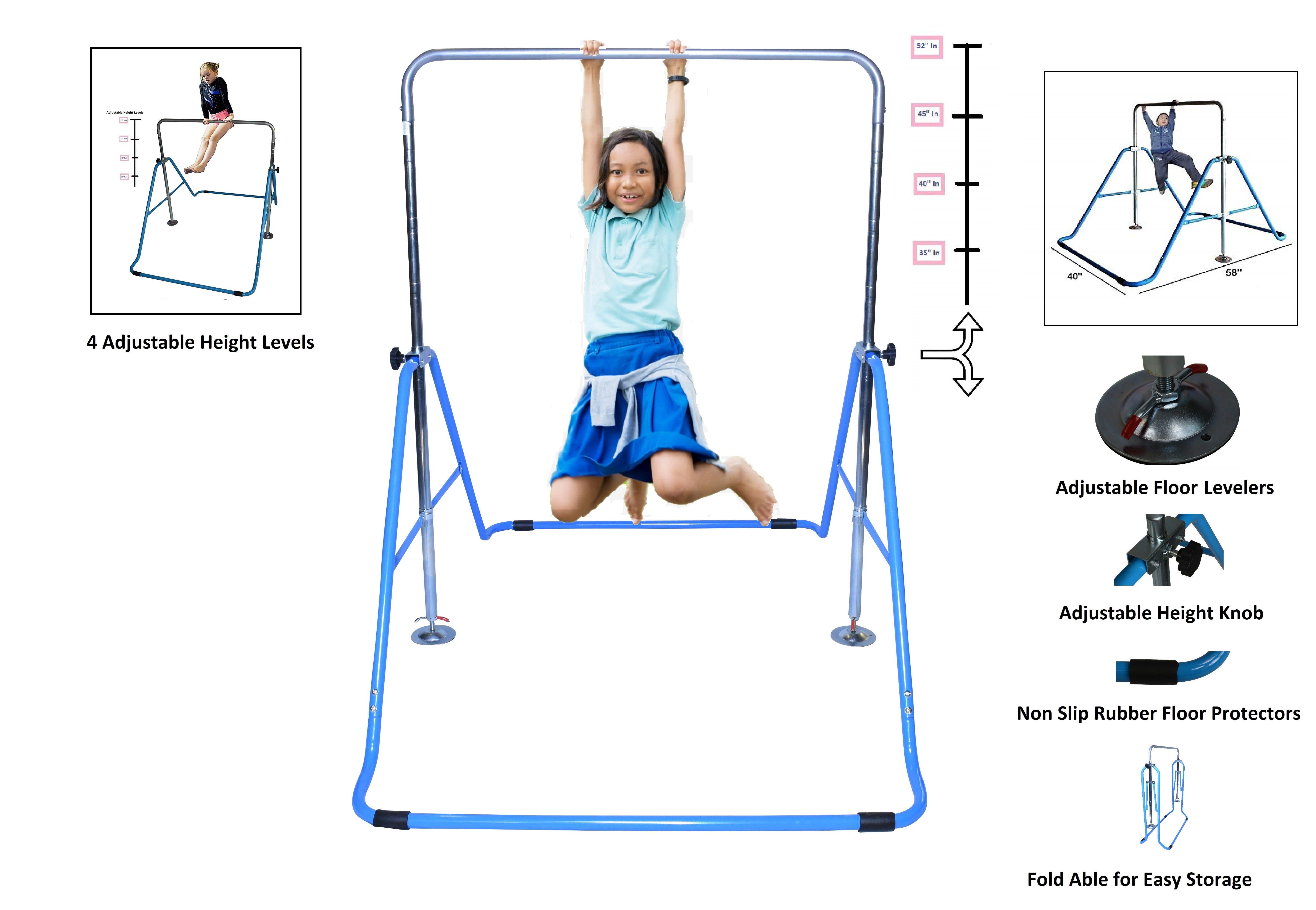 Athletic Bar Gymnastics Junior Training Horizontal Bar Adjustable ...