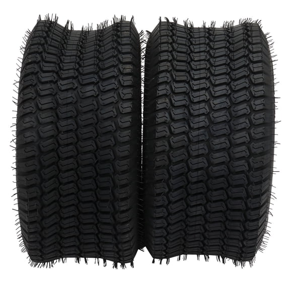 Flat Free 16x5.00-8 Tire with 1 inch Bearings, 3” Center Hub Turf Tread ...