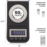Smart Weigh, Digital Scale, SW-GEM50, 50g x 0.01g, High-Precision ...