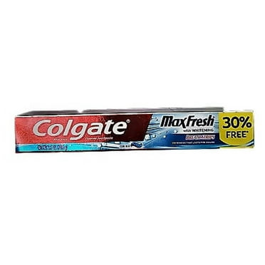 Colgate Max Fresh Travel Size Toothpaste with Mini Breath Strips, Cool ...