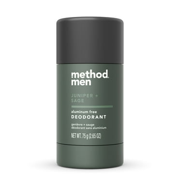 Method Men's Aluminum-Free Deodorant, Juniper + Sage, 2.65 oz, Plant ...