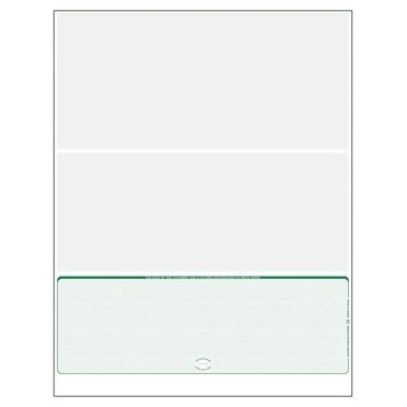 EZ Checks 3 Per Page Hologram High Security Blank Check Paper, 150 ...