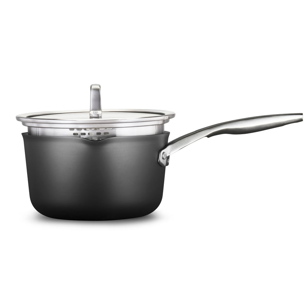 Calphalon Premier Hard Anodized Nonstick 3 5 Quart Sauce Pan With Pour