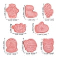 8 Pcs Christmas Cookie Cutters Set – 3D Silicone Baking Molds for ...